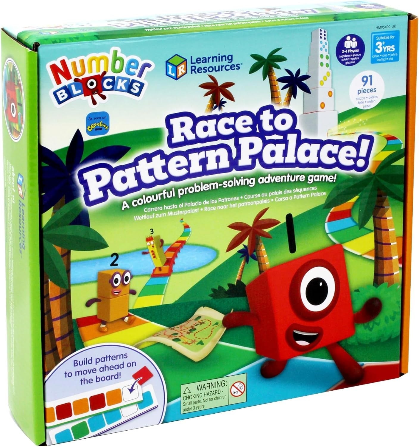 Numberblocks Race to Pattern Palace Board Game 2-4 Players Learning Re ...